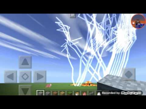 How to spawn a lightning tornado in minecraft pe - YouTube