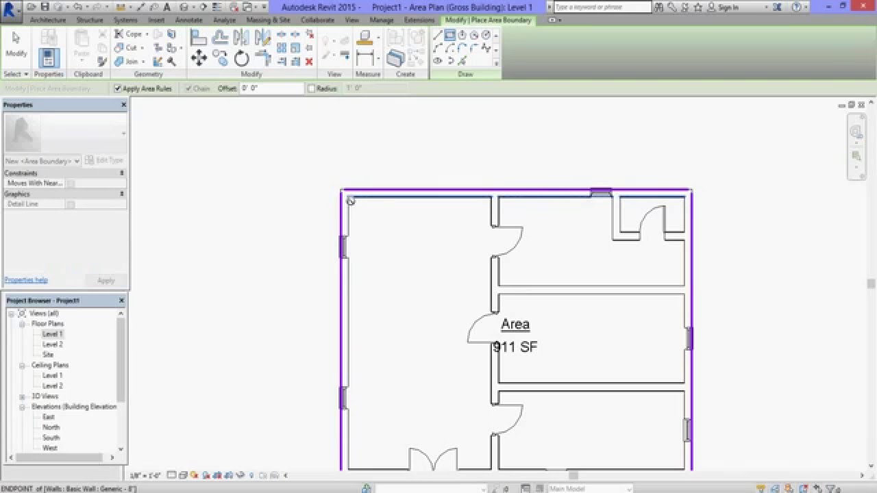 Revit Architecture Tutorial For Beginners - Gross Area & Rentable area ...