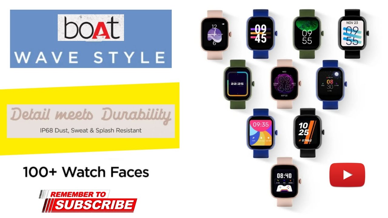 boAt Wave Style | Best Sports Smartwatch with 1.69 HD Display⚡7 Days ...