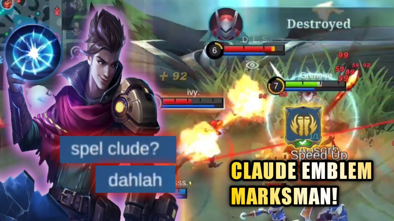 KELEBIHAN & KEKURANGAN CLAUDE EMBLEM MARKSMAN! NEW BUILD CLAUDE ...