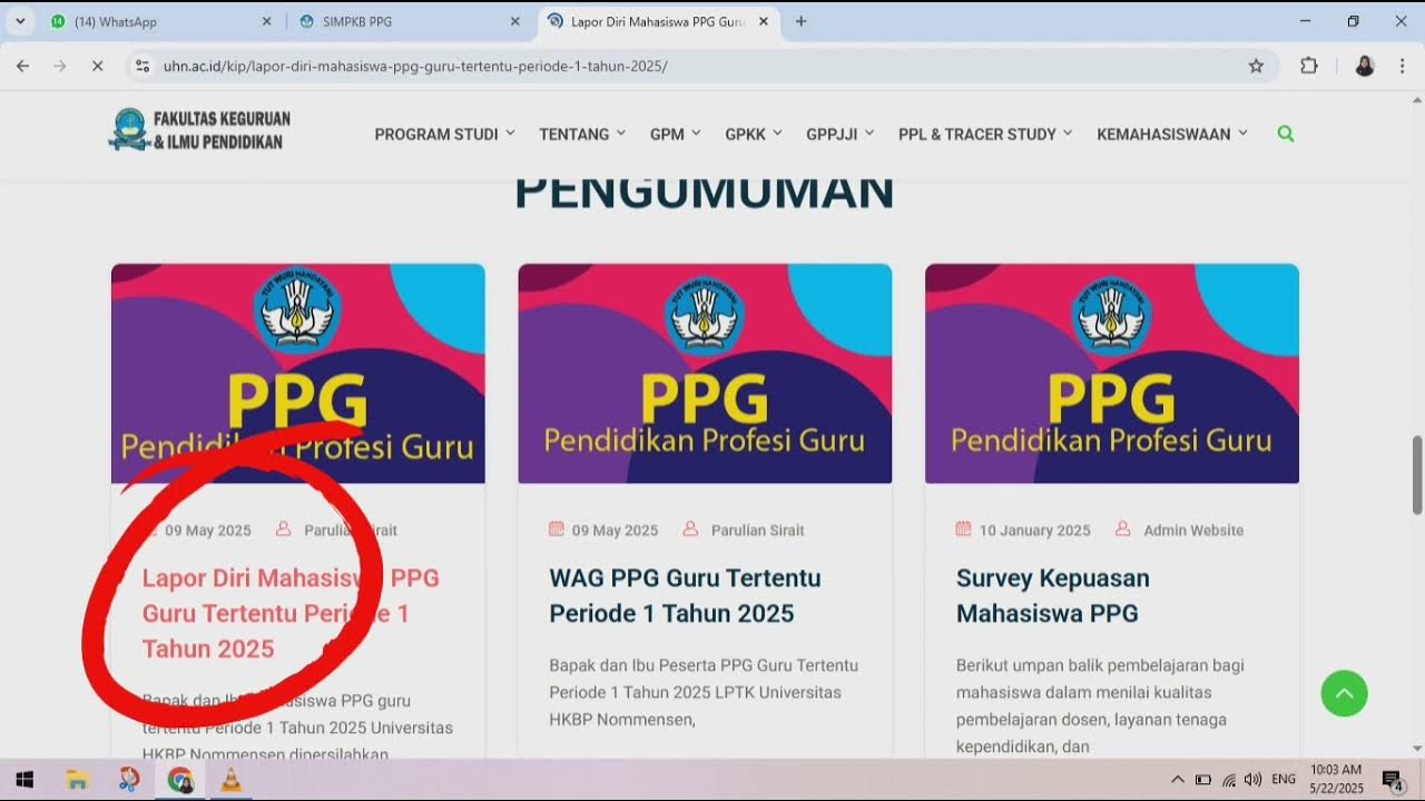 Cara Lapor Diri PPG Guru Tertentu 2025 - YouTube