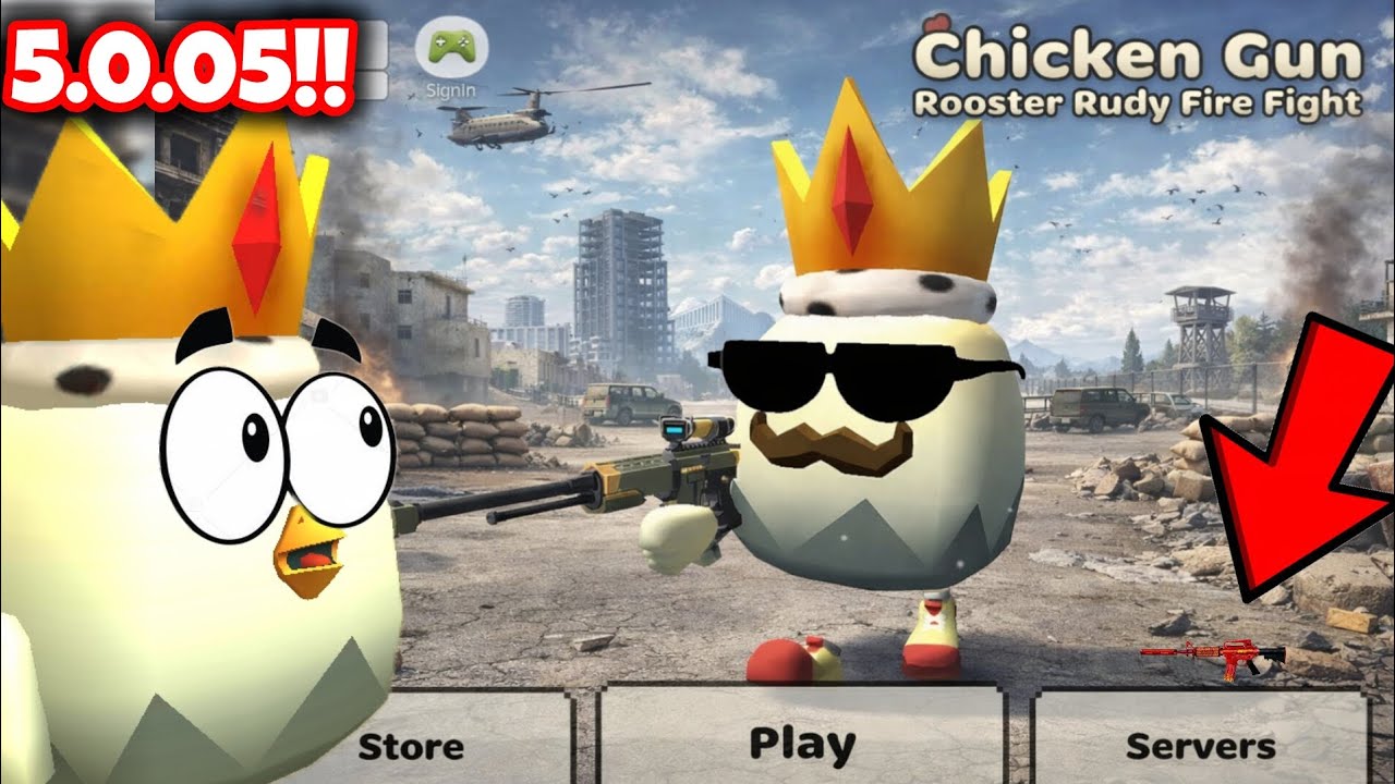 🤯New update in chicken gun 5.0.05! 😱New lobby, secret gun , easter eggs ...