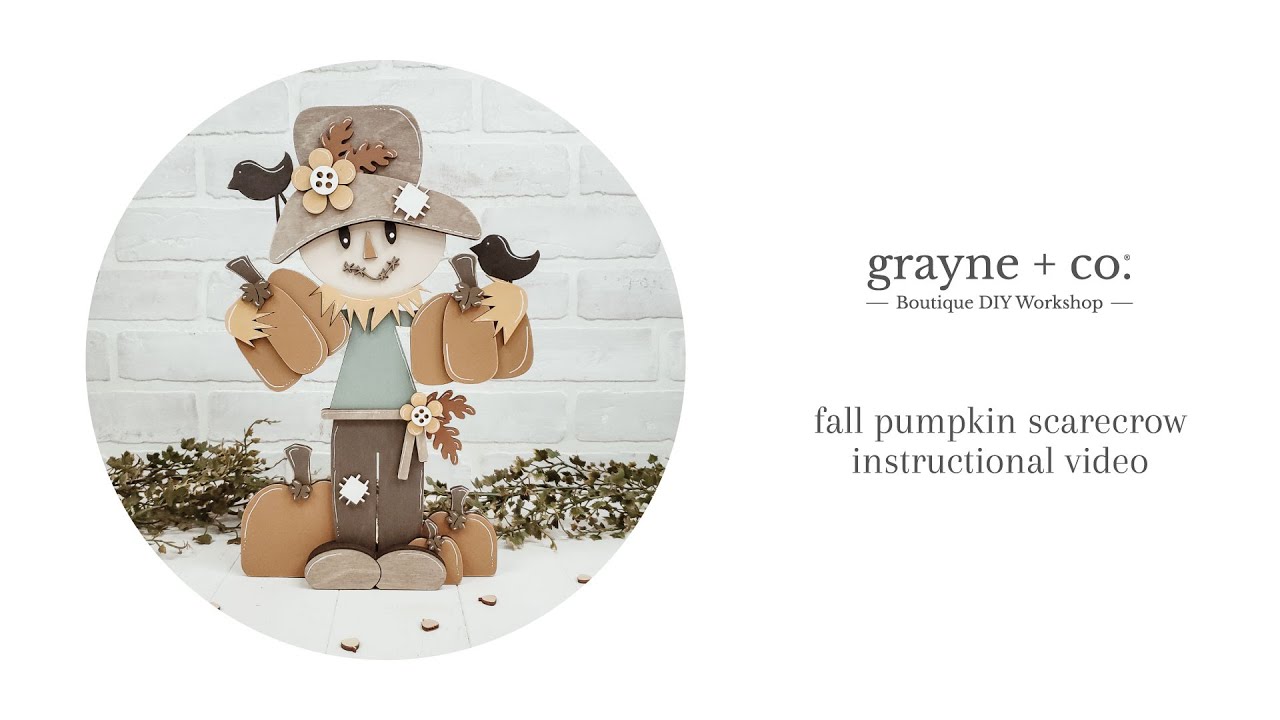 Fall Pumpkin Scarecrow Instructional Video - YouTube