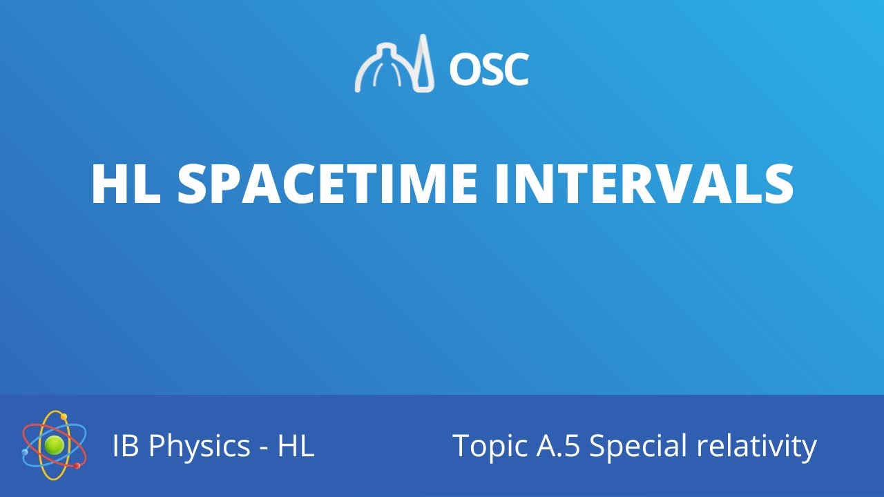 HL Spacetime intervals [IB Physics HL] - YouTube