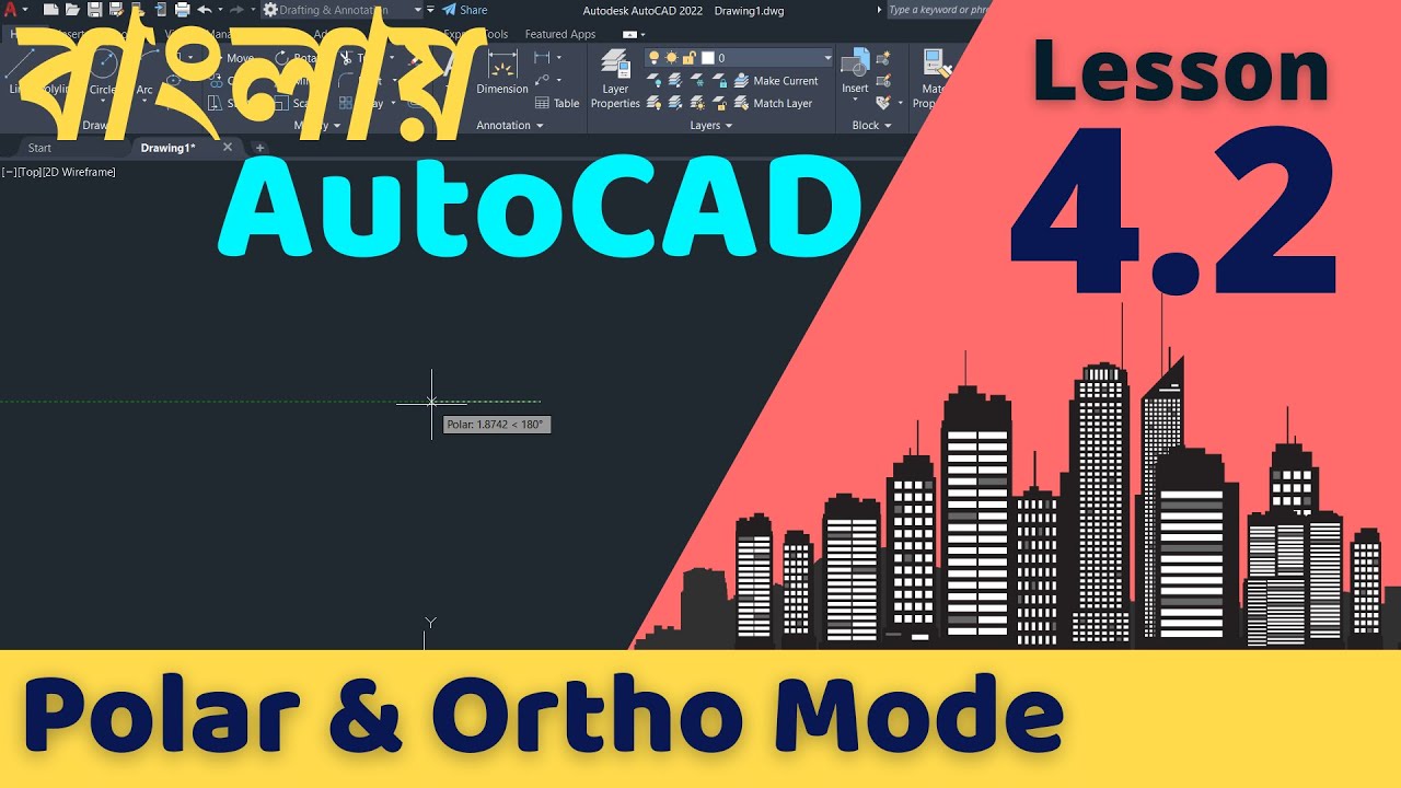 Polar And Ortho Mode AutoCAD Tutorial Bangla Lesson 4 2 CAD polar-and-ortho-mode-autocad-tutorial-bangla-lesson-4-2-cad