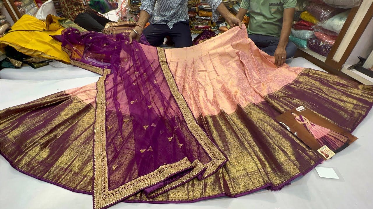 Chickpet Bangalore wholesale Lehangas|| Single piece courier available ...