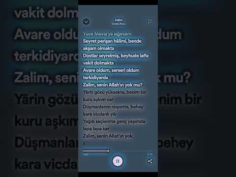 Sezen Aksu-Zalim (şarkı sözleri) speed up