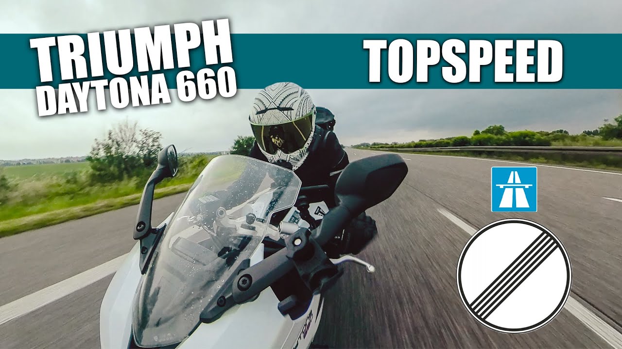 Triumph Daytona 660 | TOPSPEED 0 - 200 km/h GPS | German Highway 🔥 ...