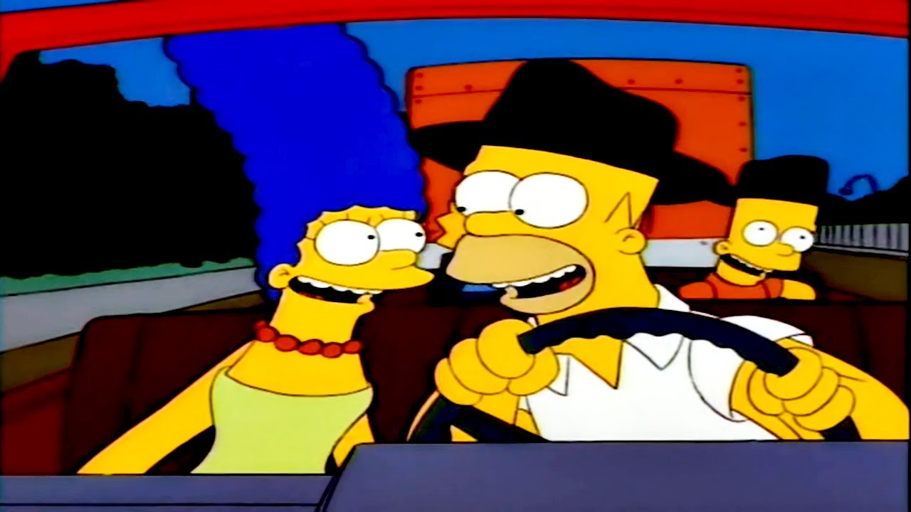 The Simpsons S34E15 : The Simpsons family escapes Sideshow Bob - YouTube