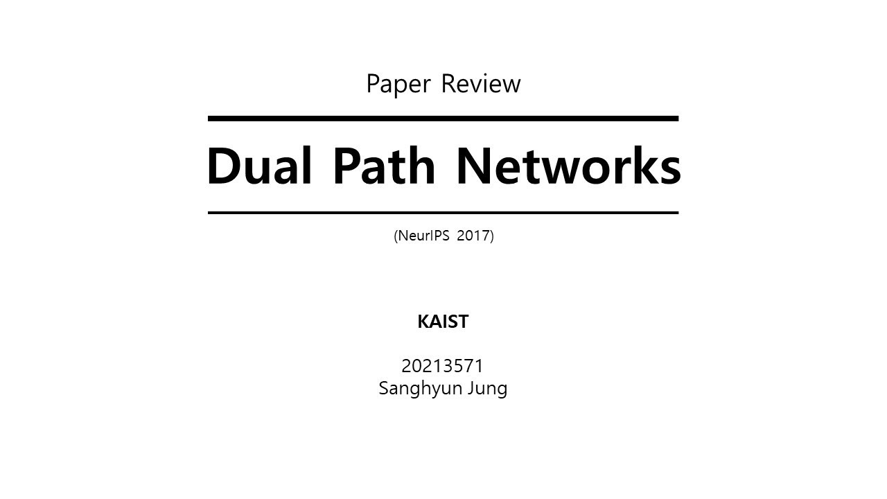 Paper Review: Dual Path Networks - YouTube