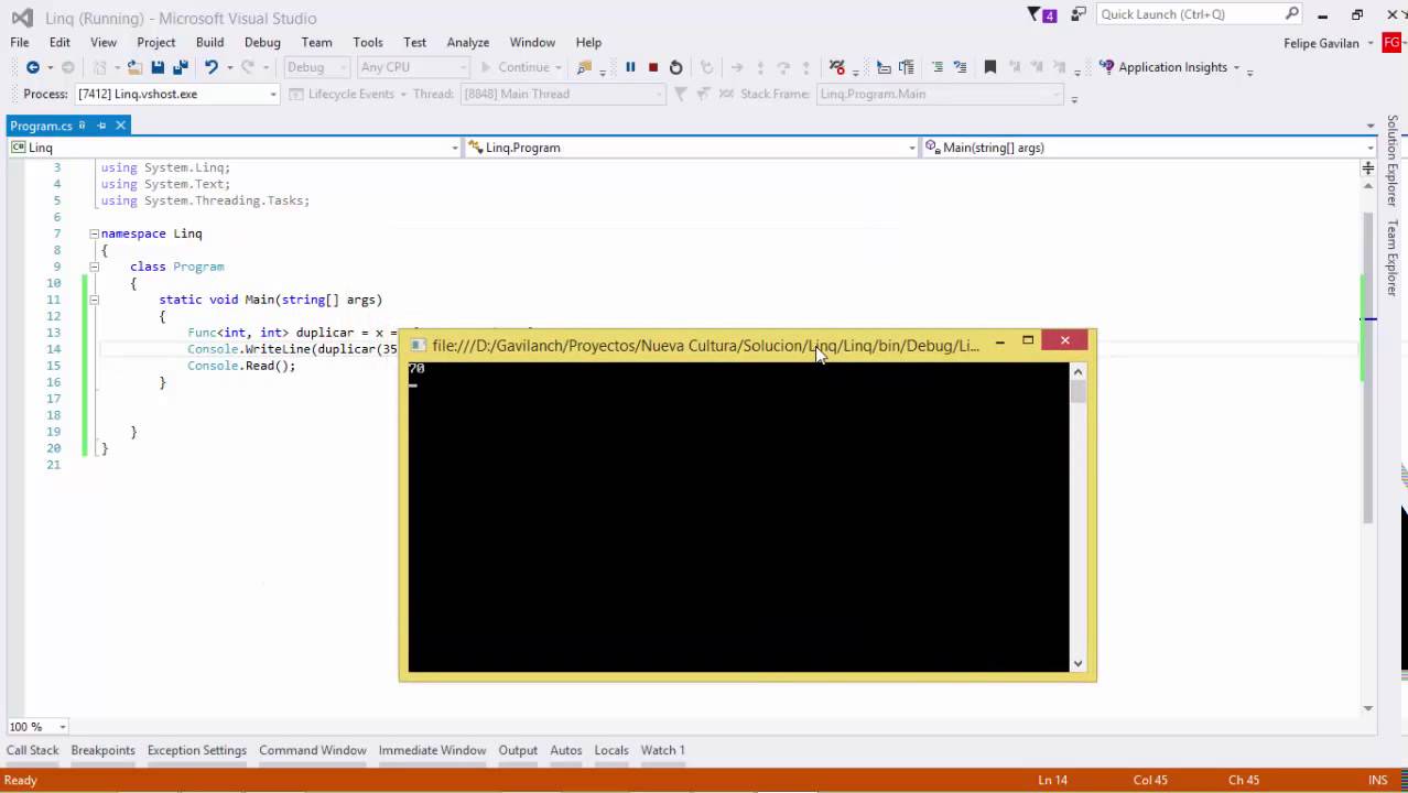 Expresiones lambda (funciones anónimas) en c# | LINQ | Programando en C# - YouTube