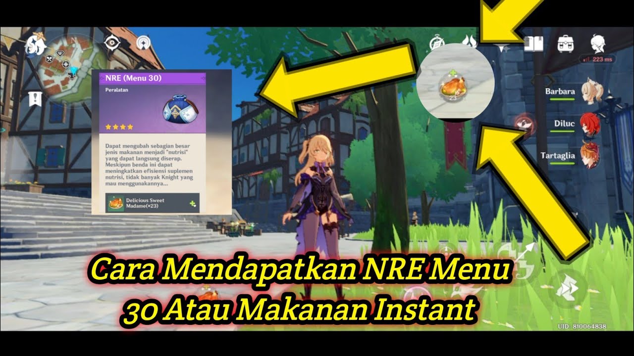 Cara Mendapatkan NRE Menu 30 Atau Makanan Instan Genshin Impact - YouTube