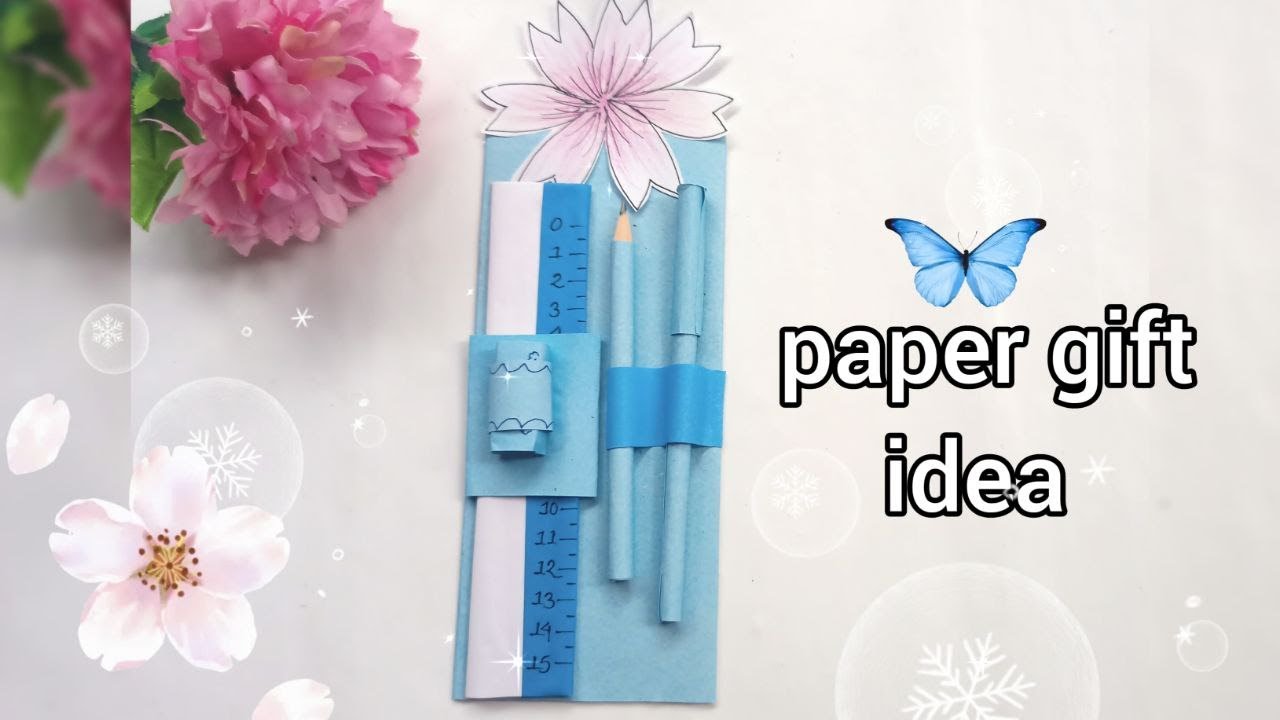how to make a paper pencil case easy - YouTube