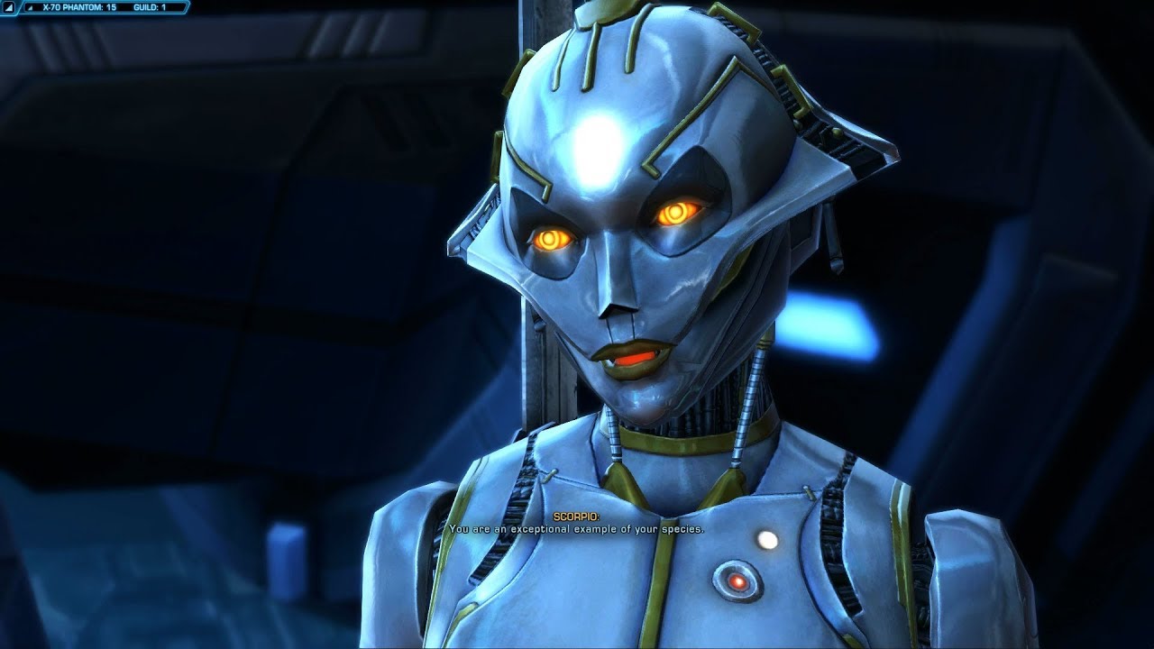 SWTOR - Imperial Agent Companion : SCORPIO Conversations - YouTube