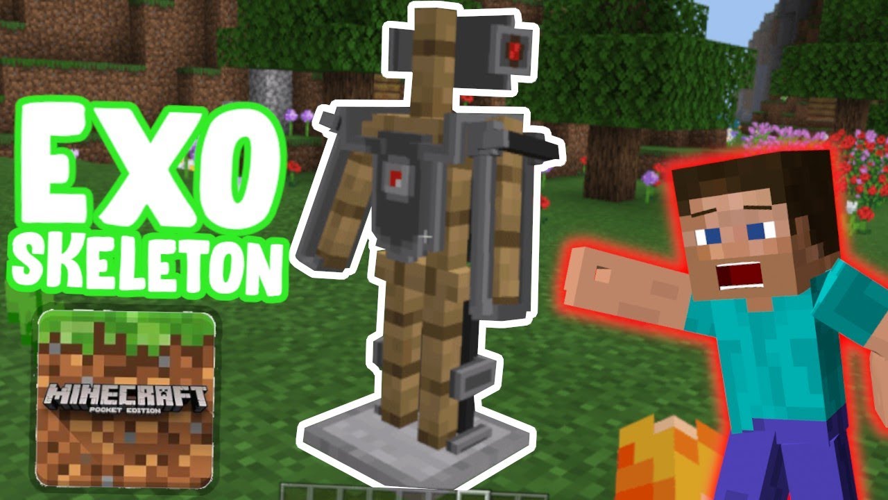 ExoSkeleton addon For Minecraft Pocket Edition (Best Armor addon For MCPE) - YouTube