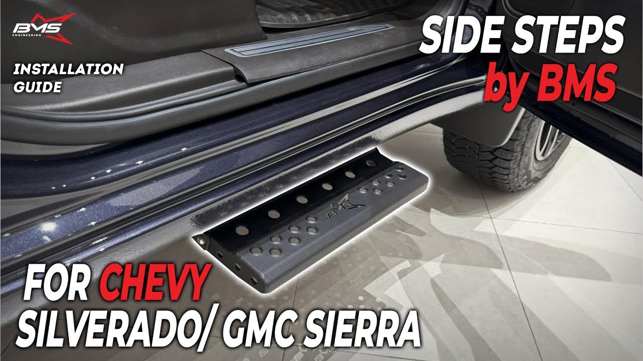 Chevrolet Silverado GMC Sierra Regular Cab 2018-2025 Side Steps BMS ...