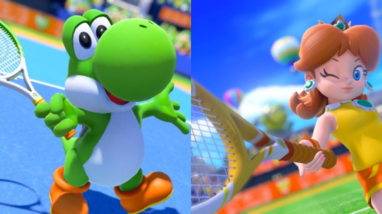 Mario Tennis Aces Yoshi vs Daisy Gameplay HD - YouTube