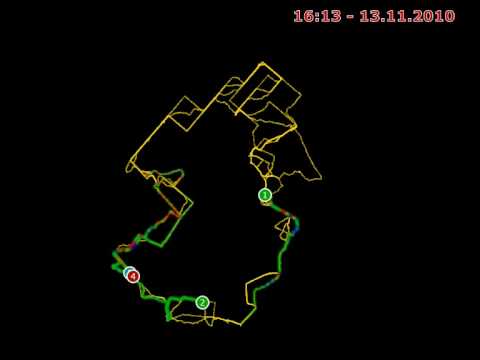 GPS track animation - YouTube