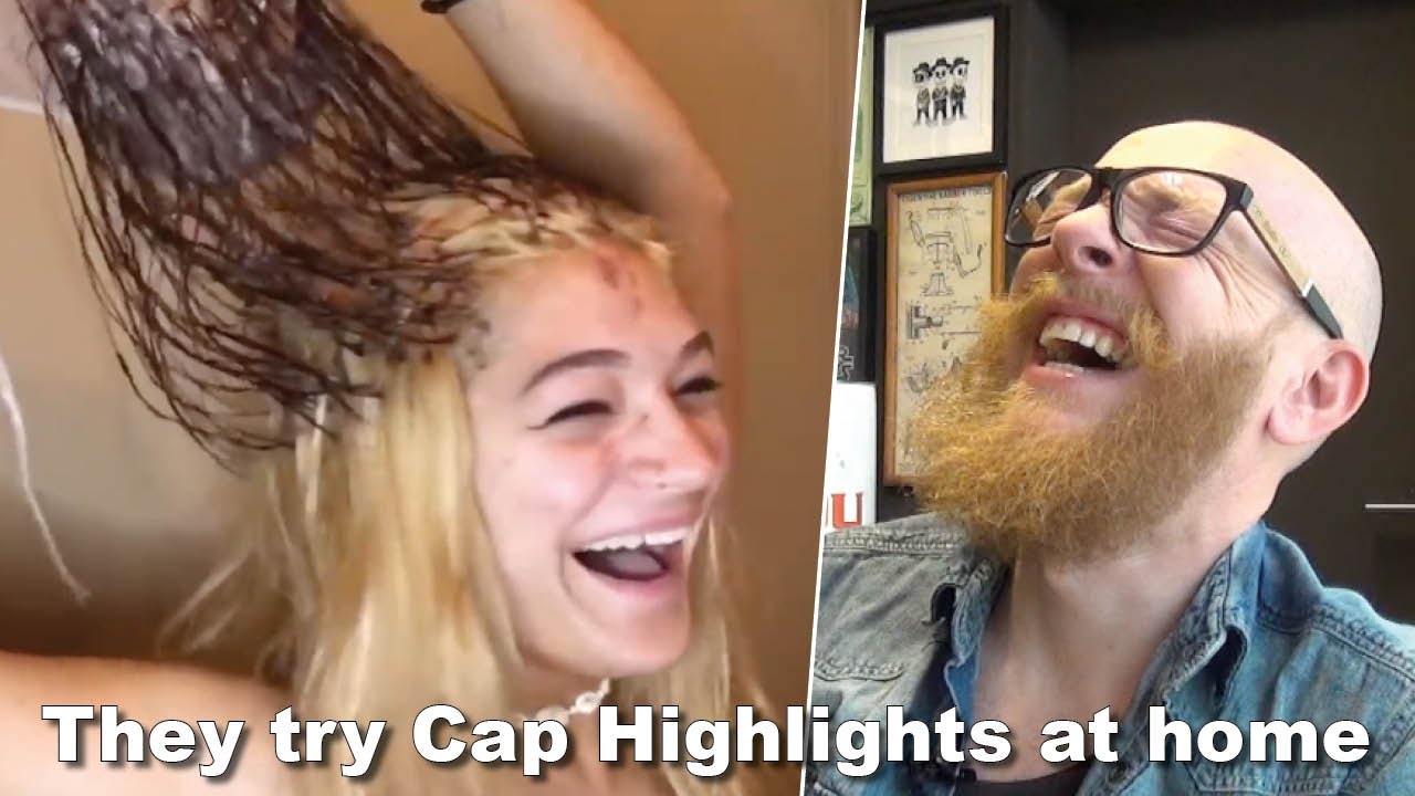 Cap Highlights at Home Gone Wrong?! Hairdresser Reacts to Hair Fails ...