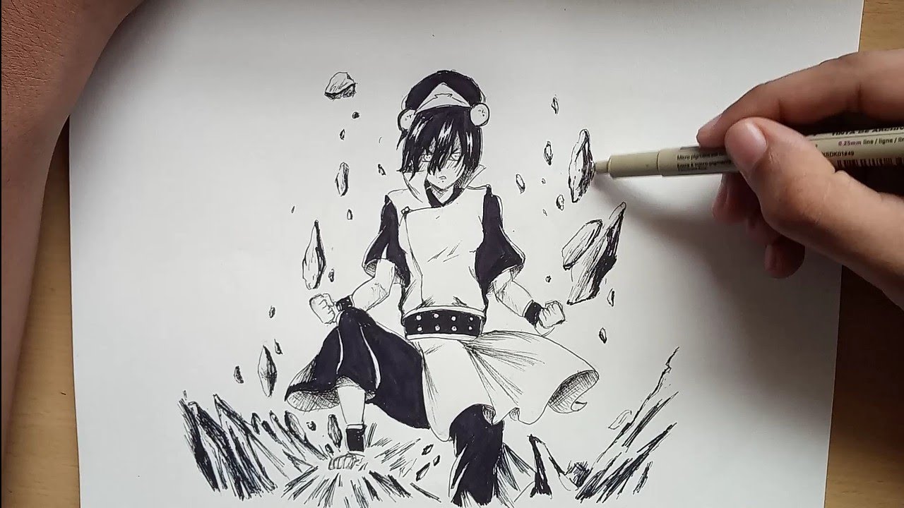 Speed Drawing - Toph Beifong (Avatar: The Last Airbender) - YouTube