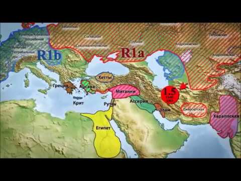 R1 expansion (R1a and R1b), indoeuropeans - экспансия родов R1a и R1b ...