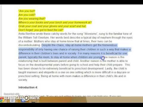 Hooks, Claims and Reasons in Introduction Paragraphs - YouTube