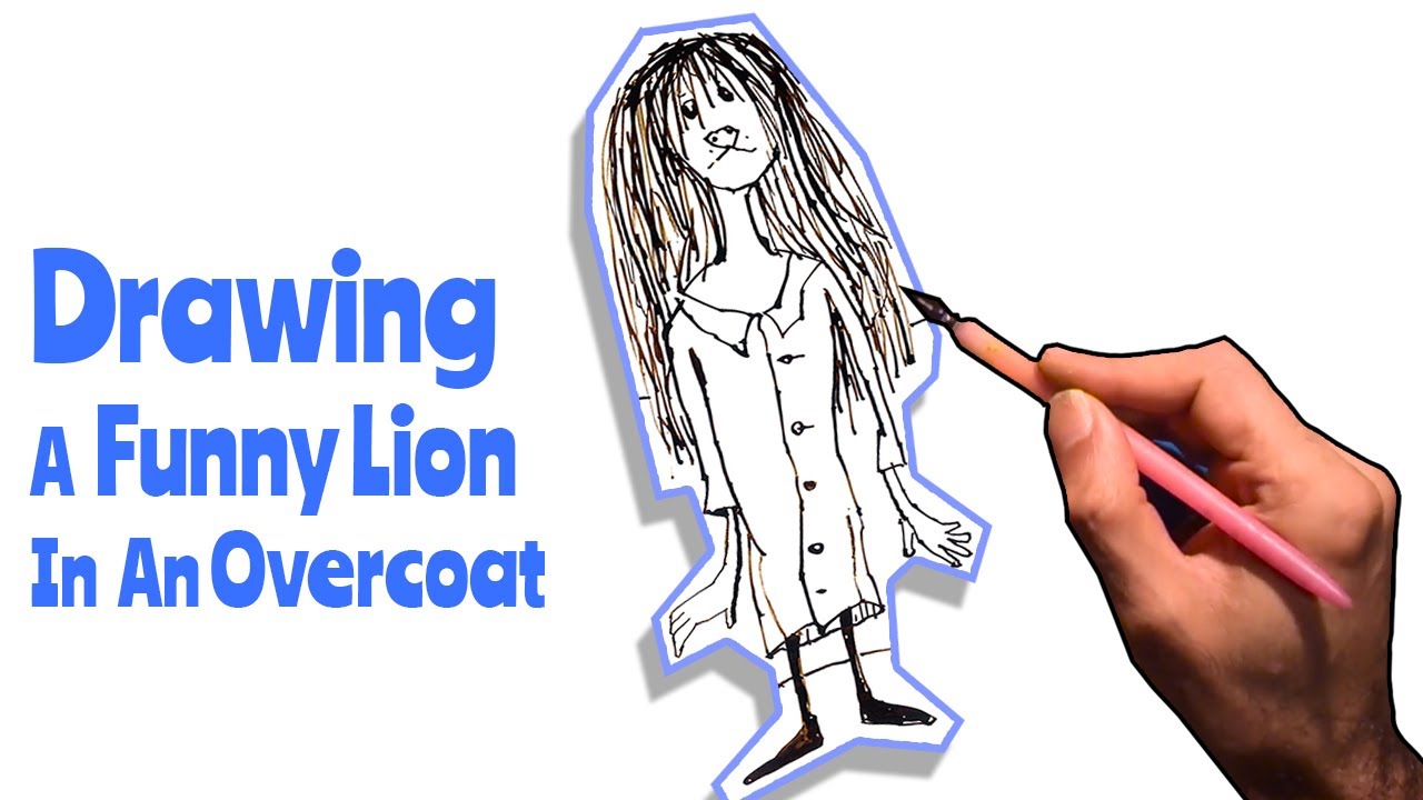 Drawing a Funny Lion in an Overcoat | How to draw for beginners ...