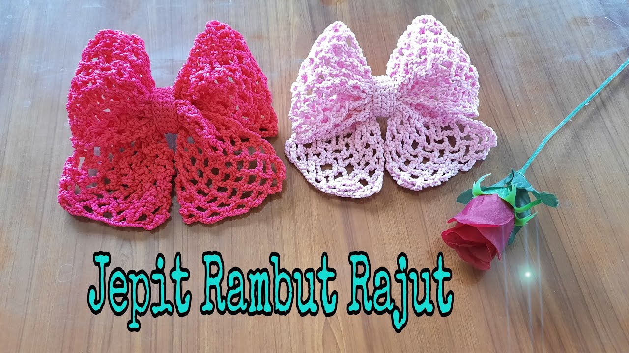 Tutorial Jepit Rambut Rajut - YouTube