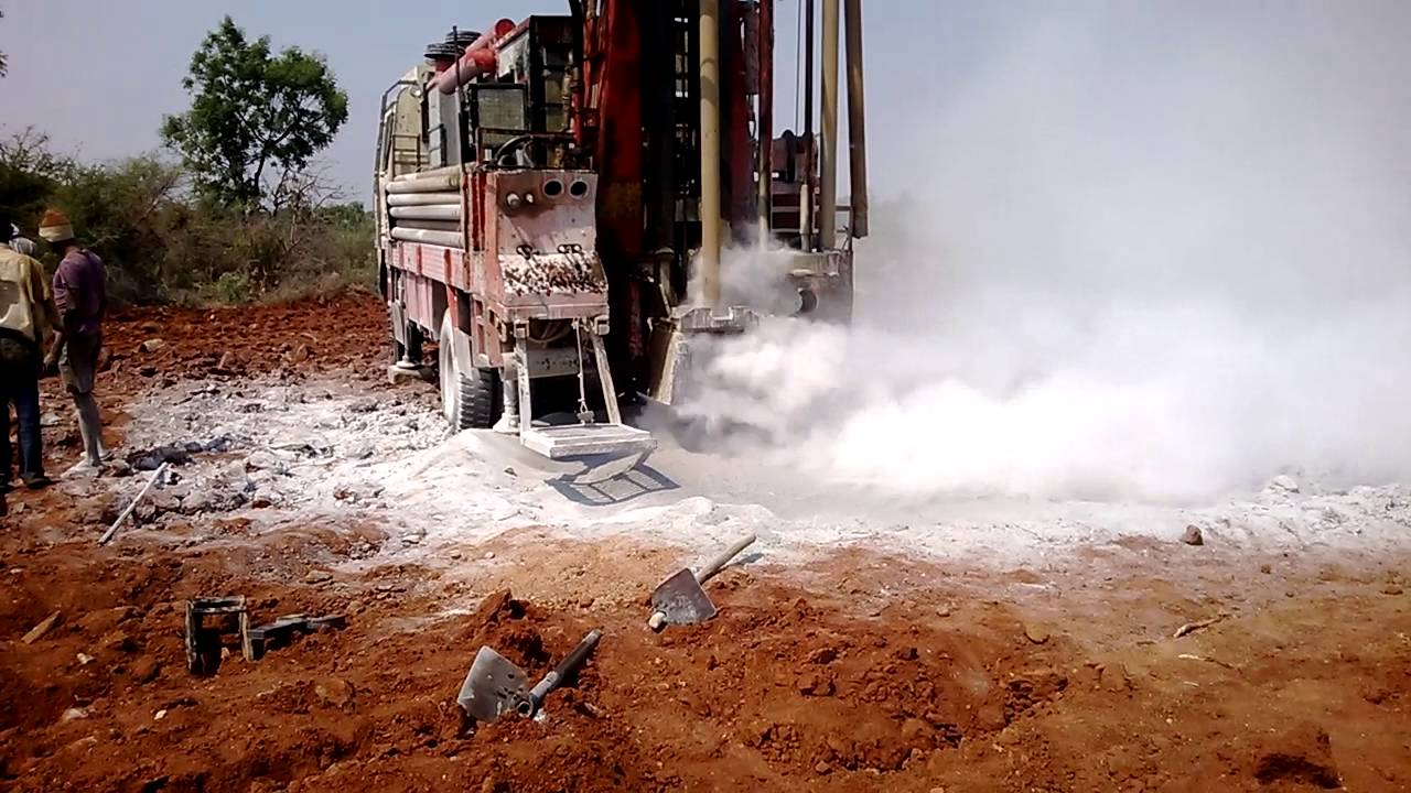 Borewell digging for water - YouTube