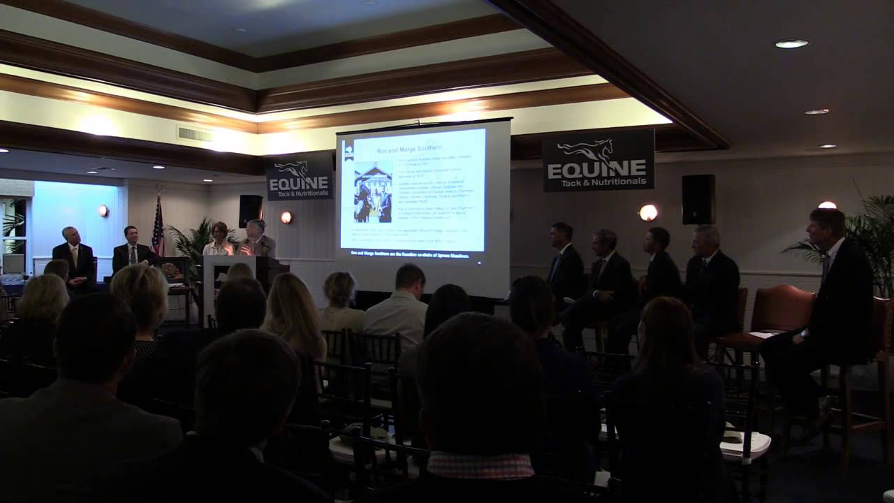 Ron Southern Accepting the NARG Top 25 #1 Award for Spruce Meadows ...