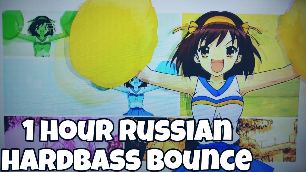 Haruhi Suzumiya Bounce at 60fps for 1 HOUR with russian HARDBASS - YouTube