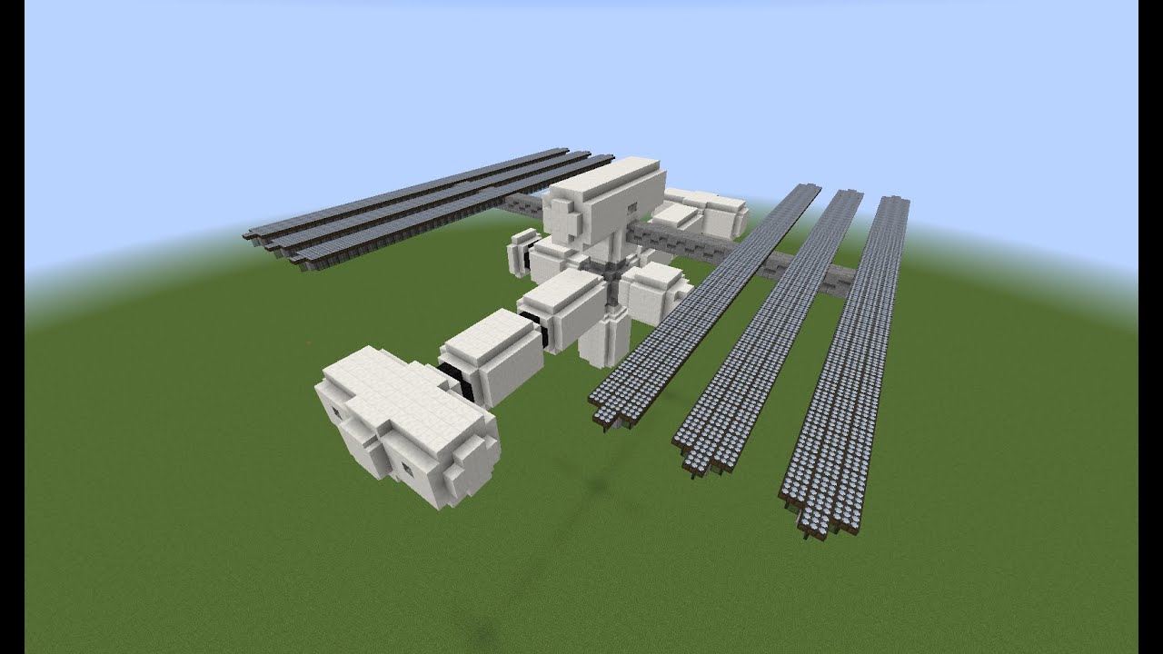 Minecraft TUTO : station spatial PART 1 - YouTube