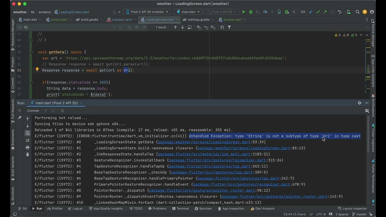 type 'String' is not a subtype of type 'Uri' in type cast - YouTube