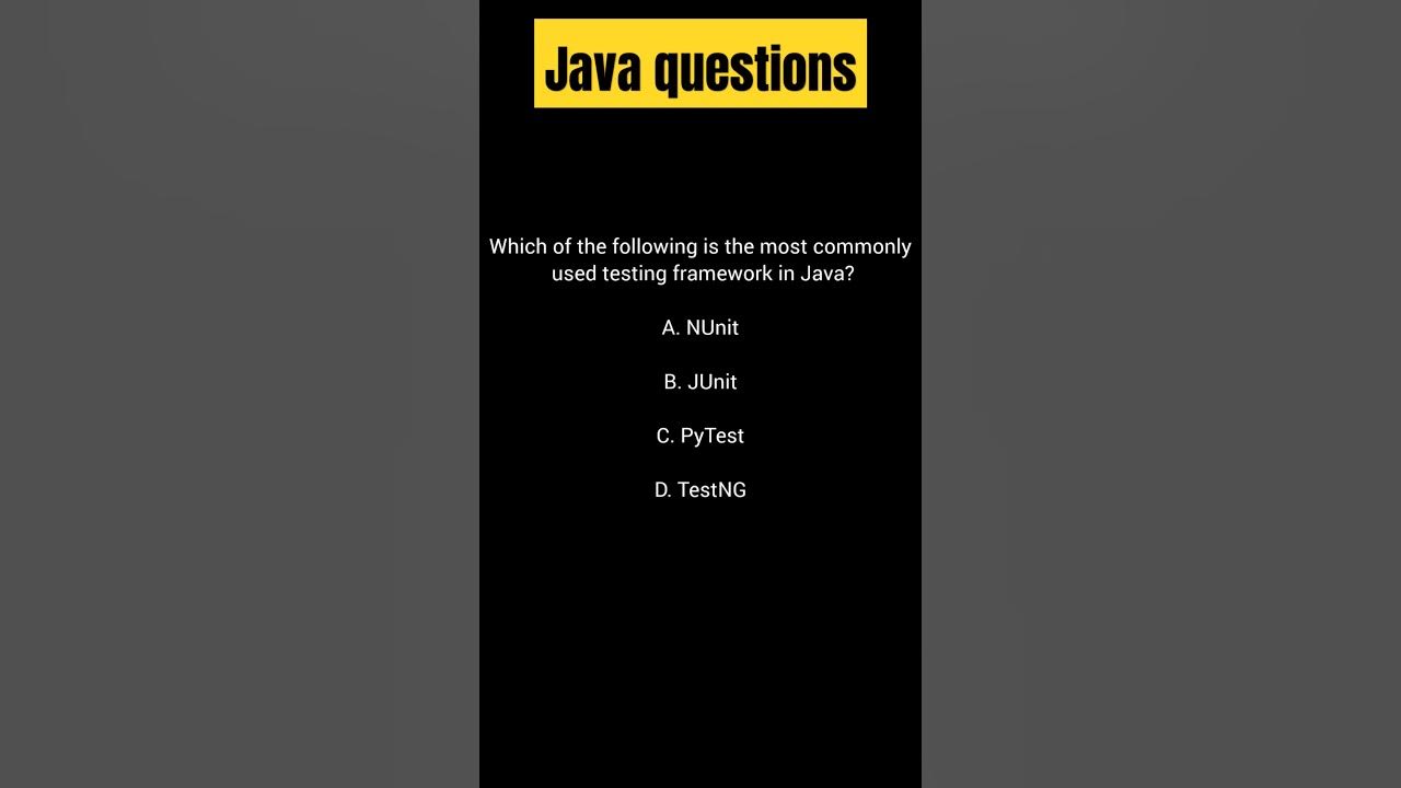 Testing Framework Used In Java Testing Softwaretester Java Coding