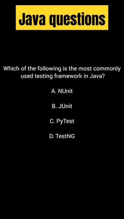 Testing Framework Used In Java Testing Softwaretester Java Coding