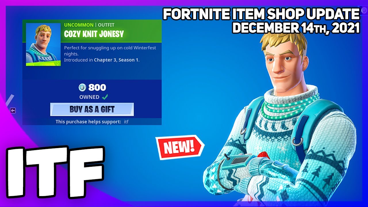 Fortnite Item Shop *NEW* COZY KNIT JONESY OUTFIT! [December 14th, 2021 ...