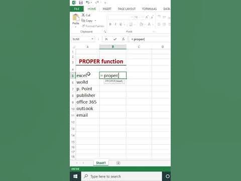 PROPER function in Excel | Muabi Design - YouTube