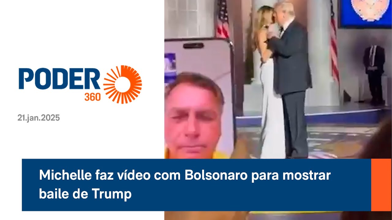 Michelle faz vídeo com Bolsonaro para mostrar baile de Trump - YouTube