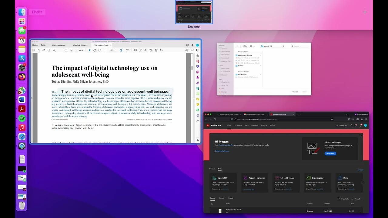 Accessing Creative Cloud Apps//Annotating Articles using Adobe Pro - YouTube