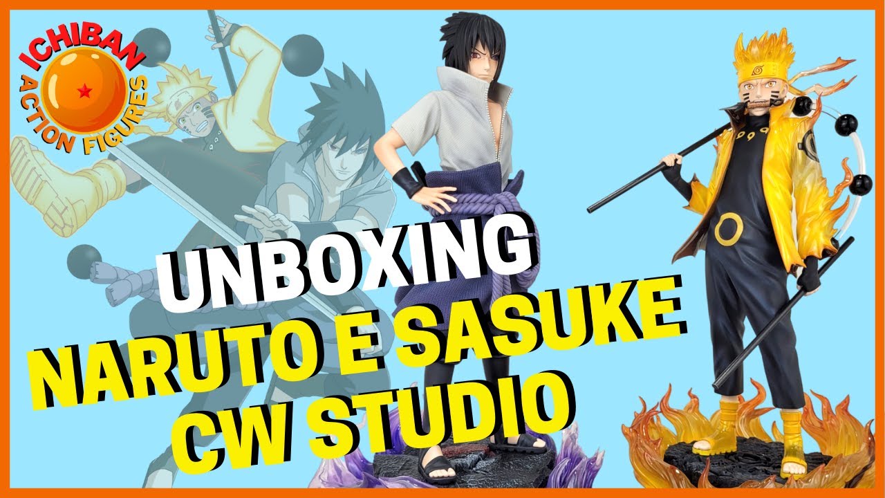 NARUTO E SASUKE MODO KURAMA CW STUDIO UNBOXING/REVIEW NARUTO SHIPPUDEN ...