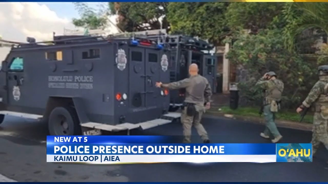 Honolulu police and SWAT respond to Aiea home - YouTube