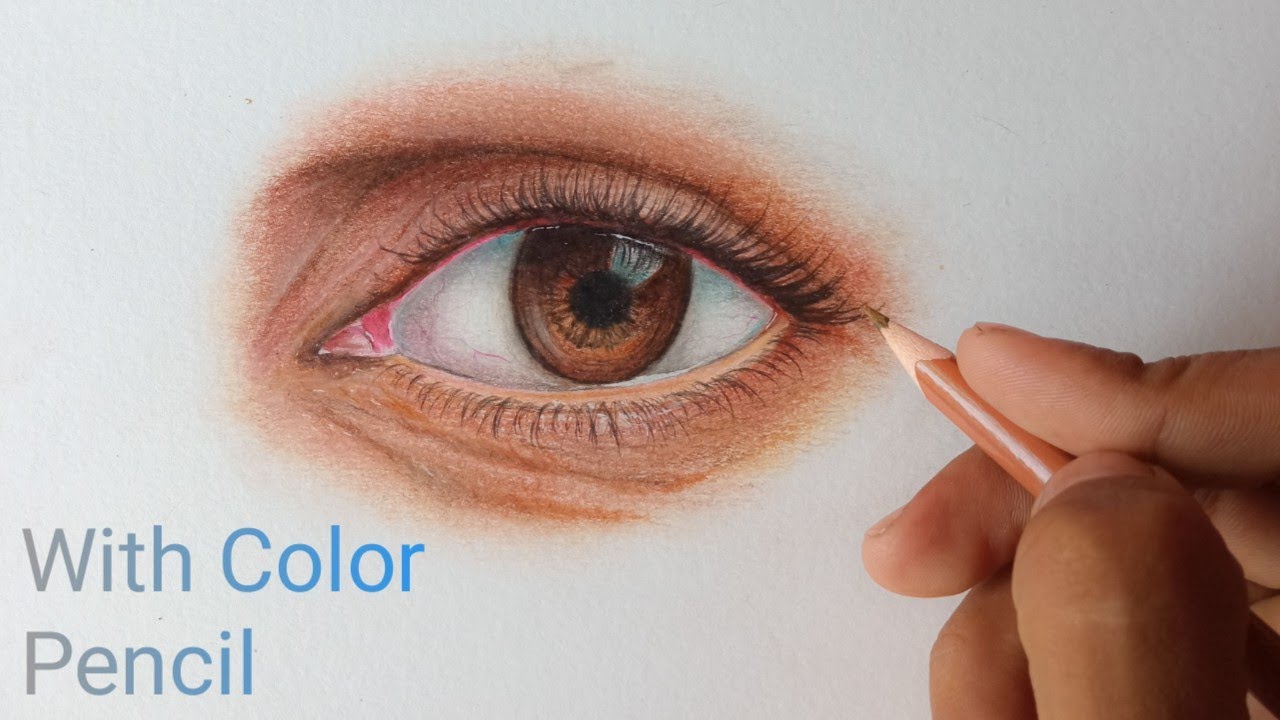 How To Draw Realistic Eye👁️ With Color Pencil,Step By Step || - YouTube