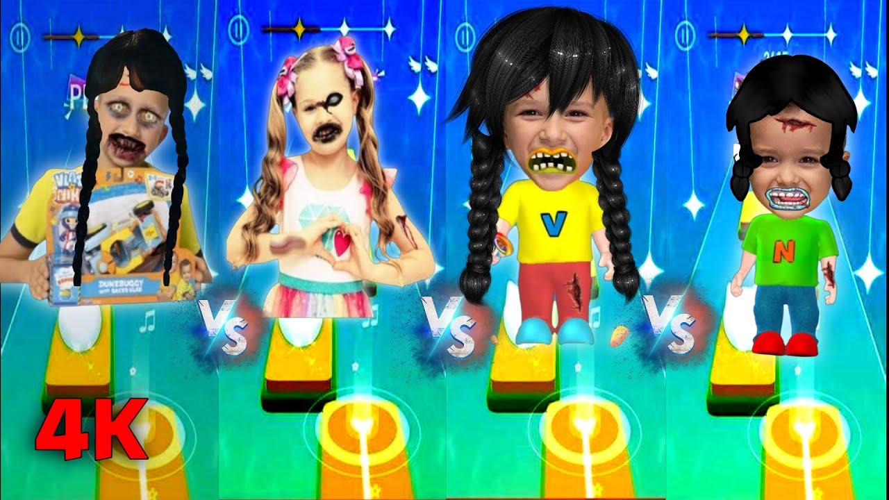 Wednesday 🆚 Vlad and Nike 🆚 Diana and Roma 🆚 Nick and Tani 🆚 Baby Shark ...