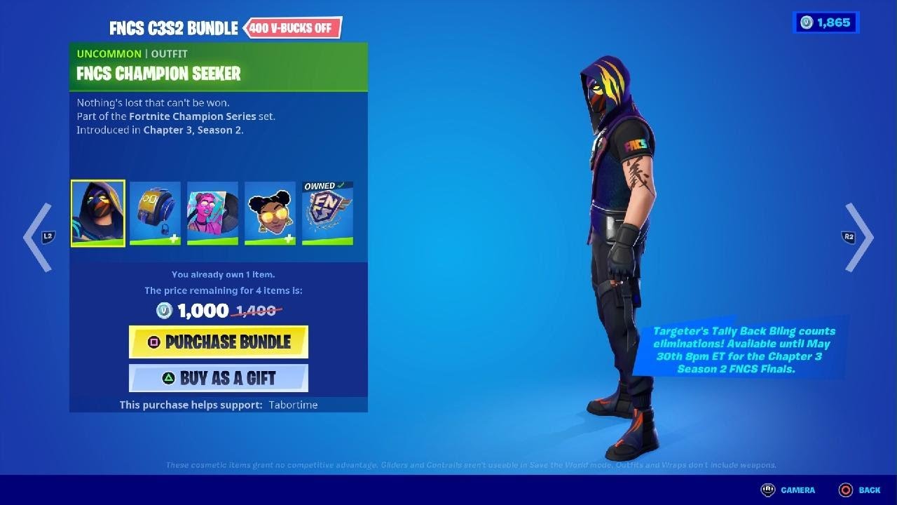 New FNCS Champion Seeker Skin Review! - YouTube