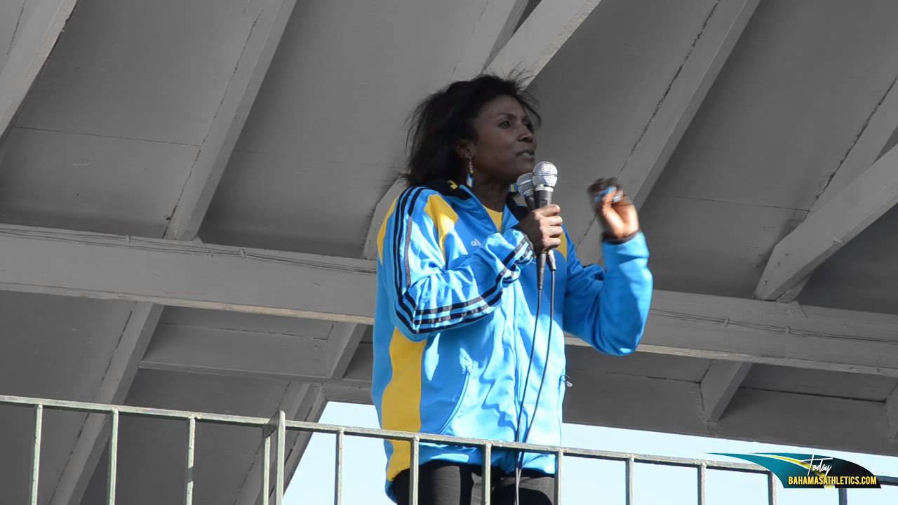 Pauline Davis-Thompson visits A.F Adderley promoting the 2013 Carifta ...