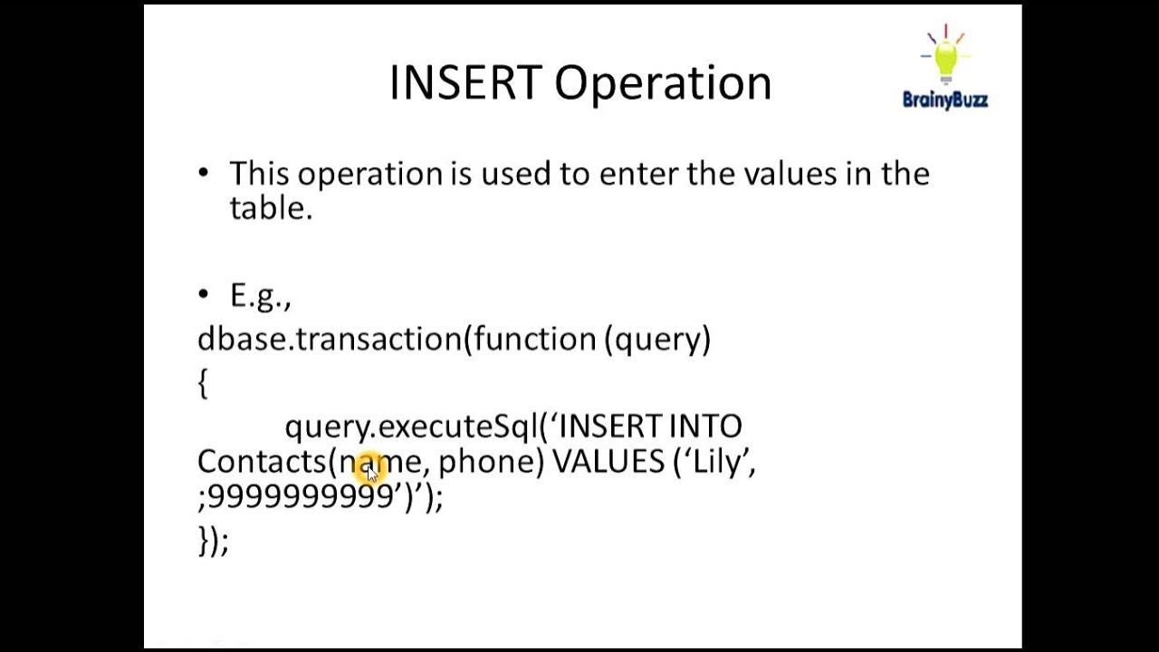 HTML5 Tutorial For Beginners - part 16 of 16 - Web SQL Database - YouTube