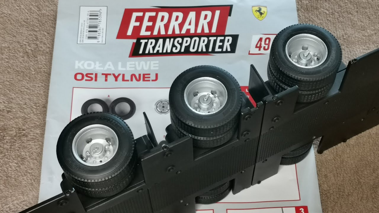 Ferrari Transporter. Odcinek 49.Model Iveco z bolidami F1.Skala 1:18 ...