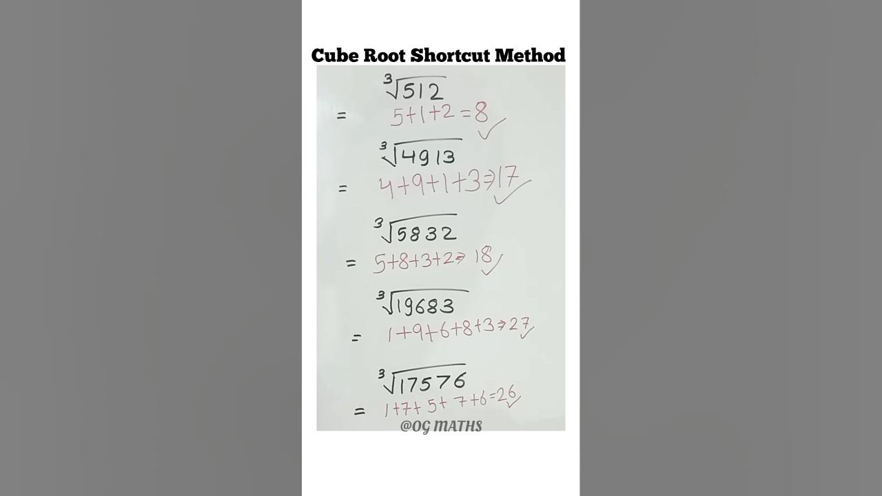 Cube Root Shortcut Method #viral #maths #highlights #shortsfeed #foryou - YouTube