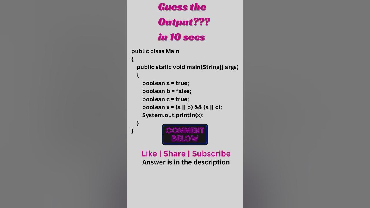 What will be the value of x | Java Logical Operators | Java Interview Question #javashorts # ...