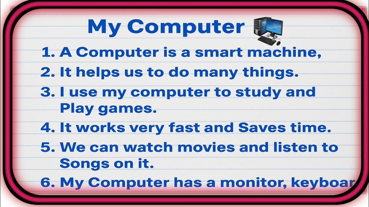10 Lines Essay On Computer In English | computer essay inenglish ...